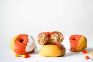 Halloween Candy Corn Donuts – Salty Canary