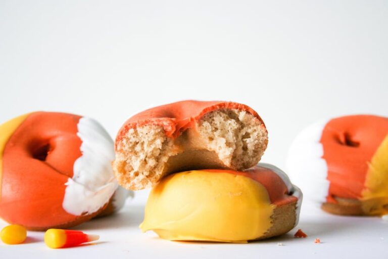 Halloween Candy Corn Donuts – Salty Canary