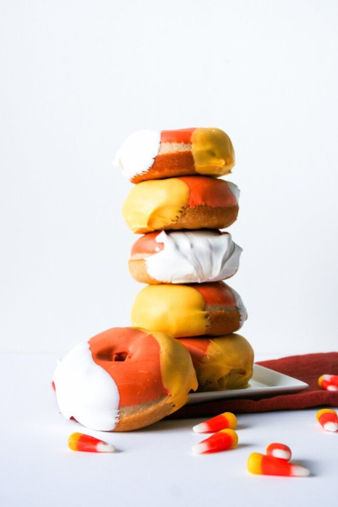 Halloween Candy Corn Donuts – Salty Canary
