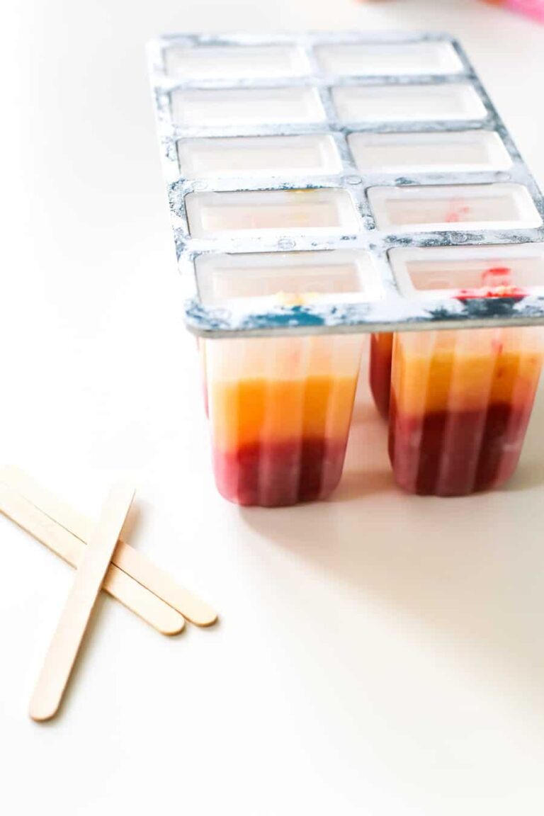 Raspberry & Tangerine Striped Popsicles Recipe – Salty Canary