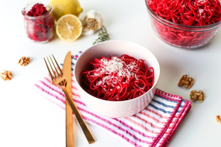 Beet Pesto Pink Pasta – Salty Canary