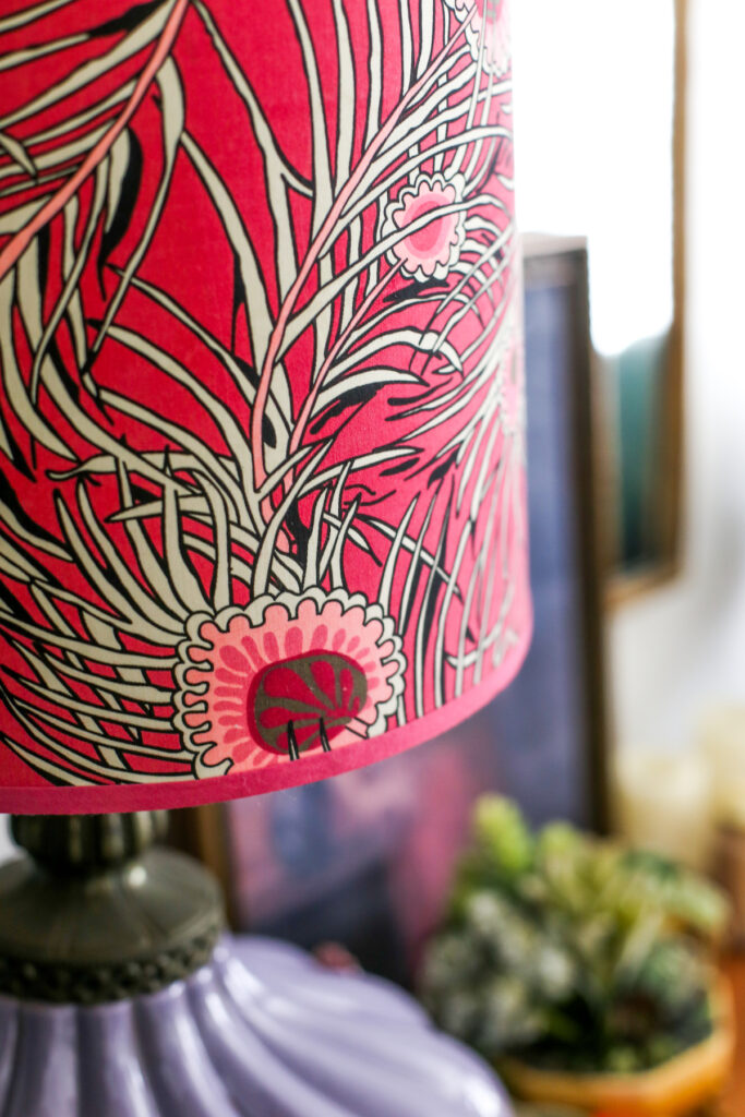 How to Makeover a Lamp Shade Using Fabric Tutorial - Salty Canary