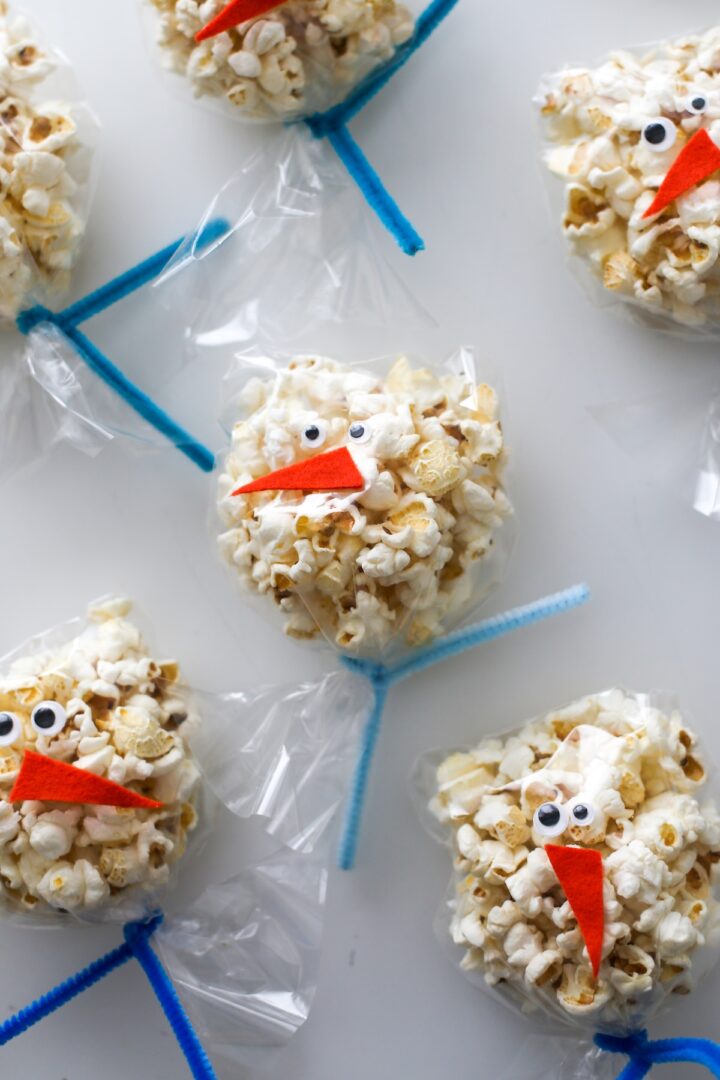 DIY Snowman Popcorn Treat Balls – Salty Canary